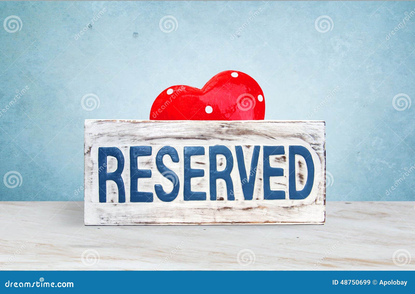 Reserve Signboard and Heart Stock Image - Image of dinner, blue: 48750699
