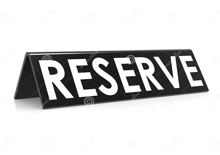 Reserve tag with black stock illustration. Illustration of information ...