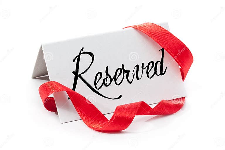 Reserved stock photo. Image of isolated, wedding, reserved - 18235766