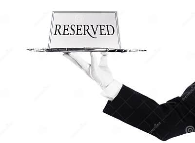 Reserved stock image. Image of butler, reserve, serve - 23191351