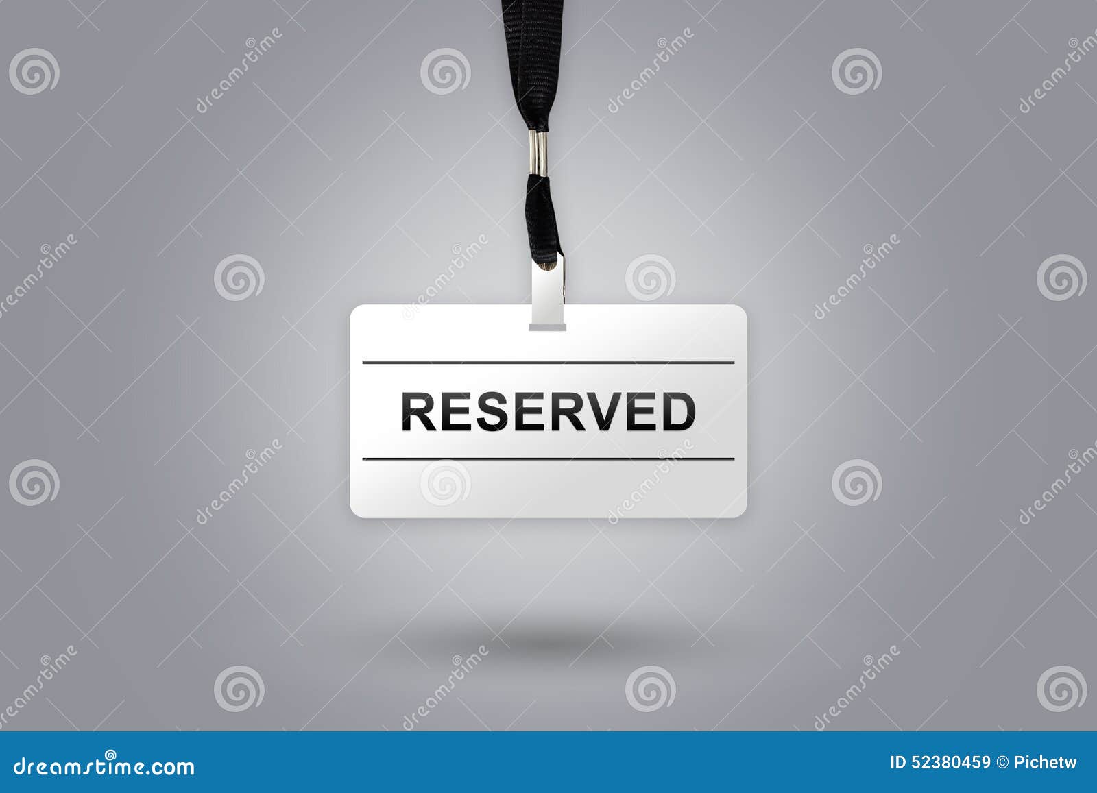 Reserved on badge stock image. Image of preparation, announcement ...