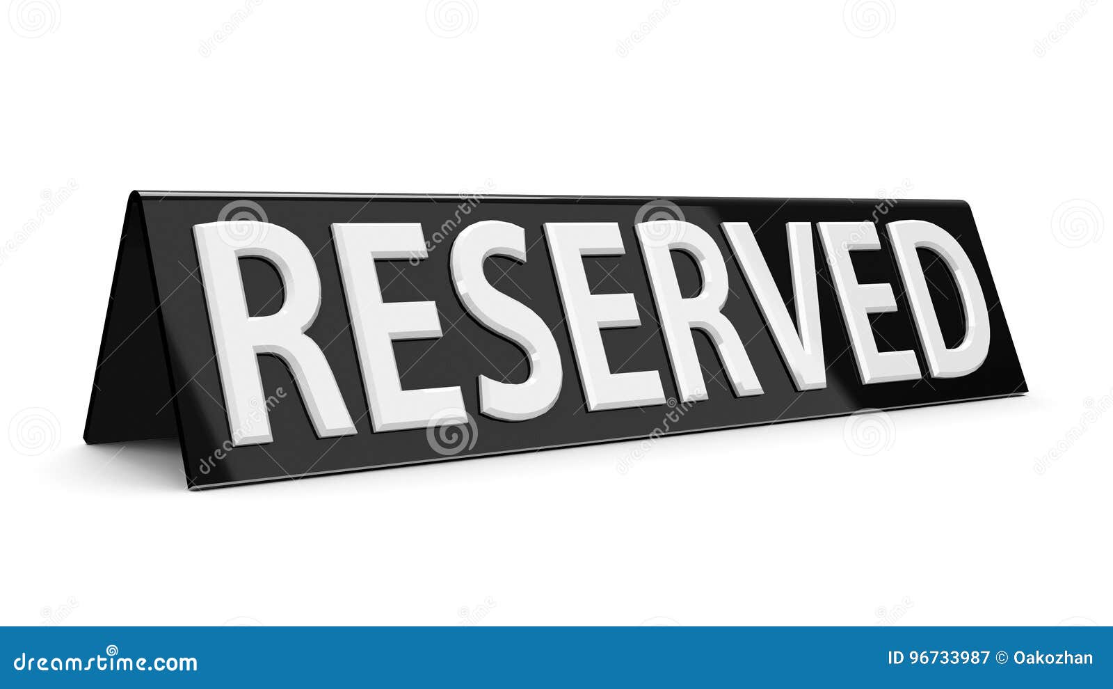 Reserved black sign stock illustration. Illustration of index - 96733987
