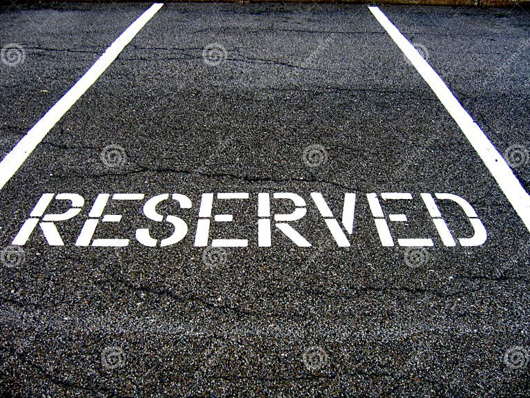 Reserved for car parking stock photo. Image of road, word - 2817482