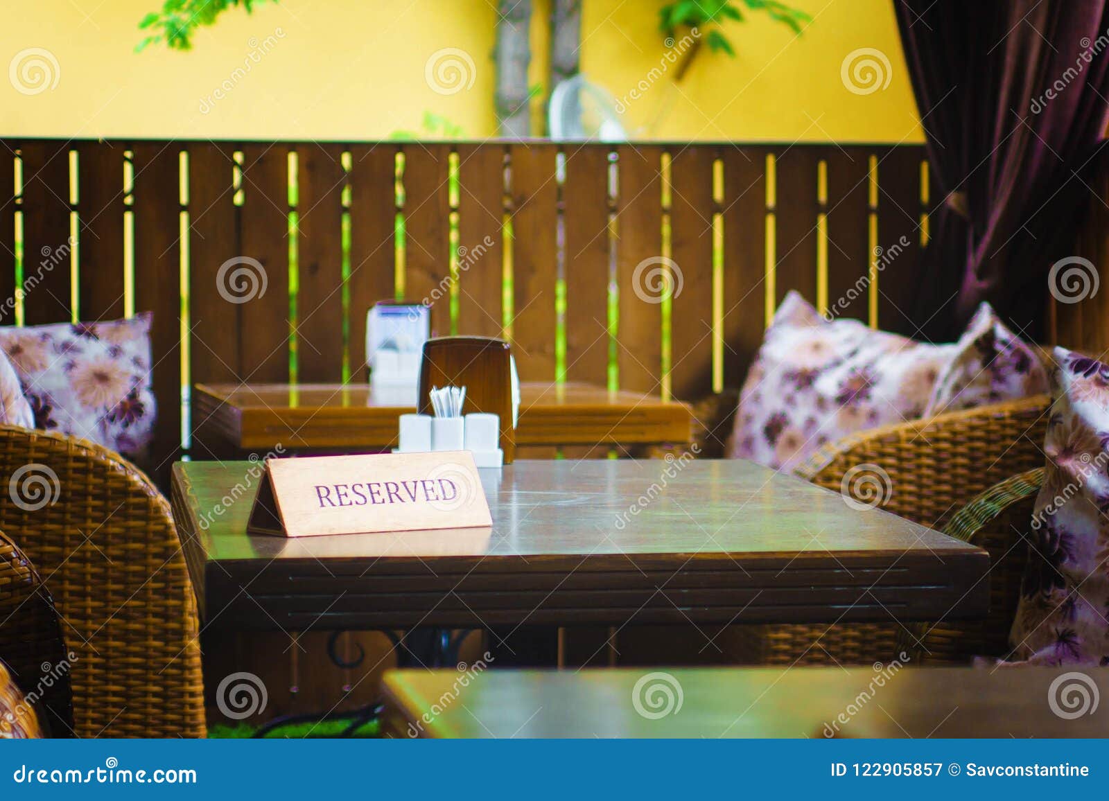 Reserved Card. stock image. Image of information, food - 122905857