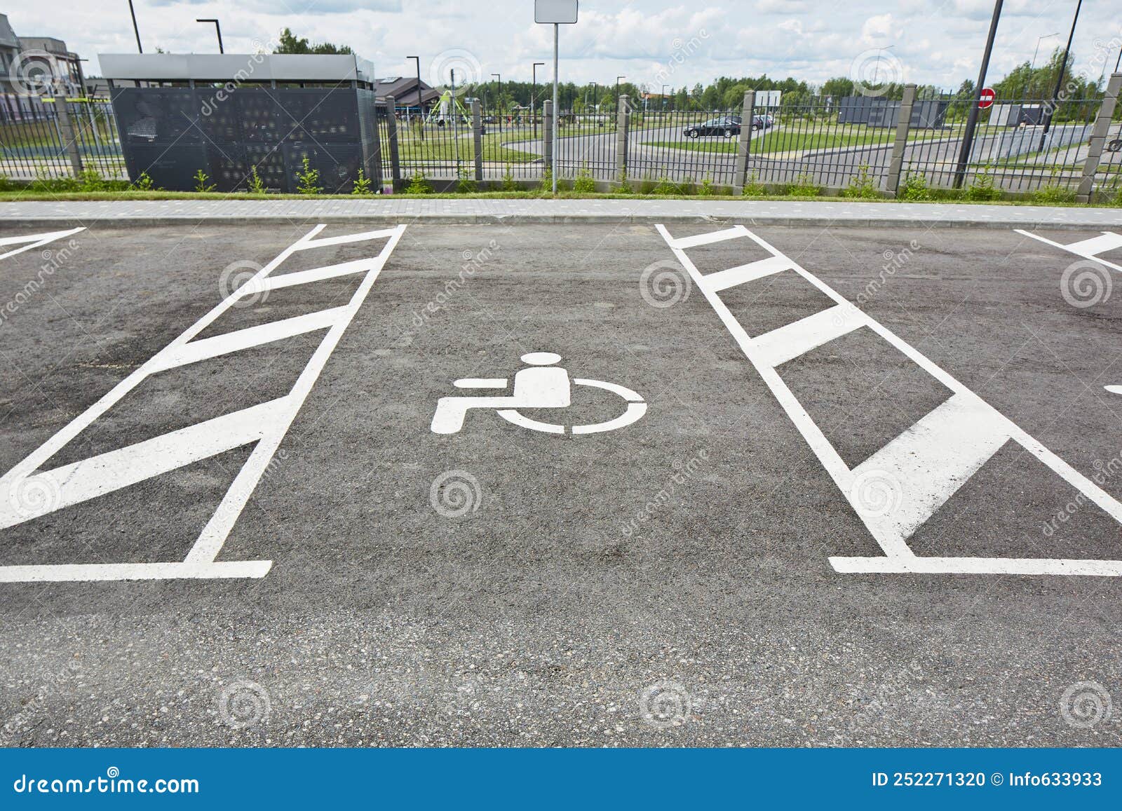 Reserved Disable Parking Sign on Asphalt Road Surface Stock Photo ...
