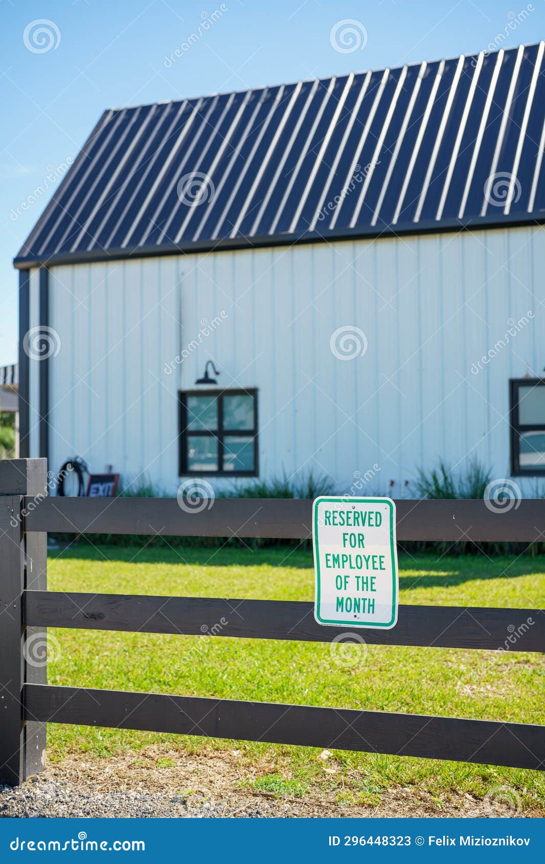 Reserved for Employee of the Month Sign and Parking Spot Stock Image ...