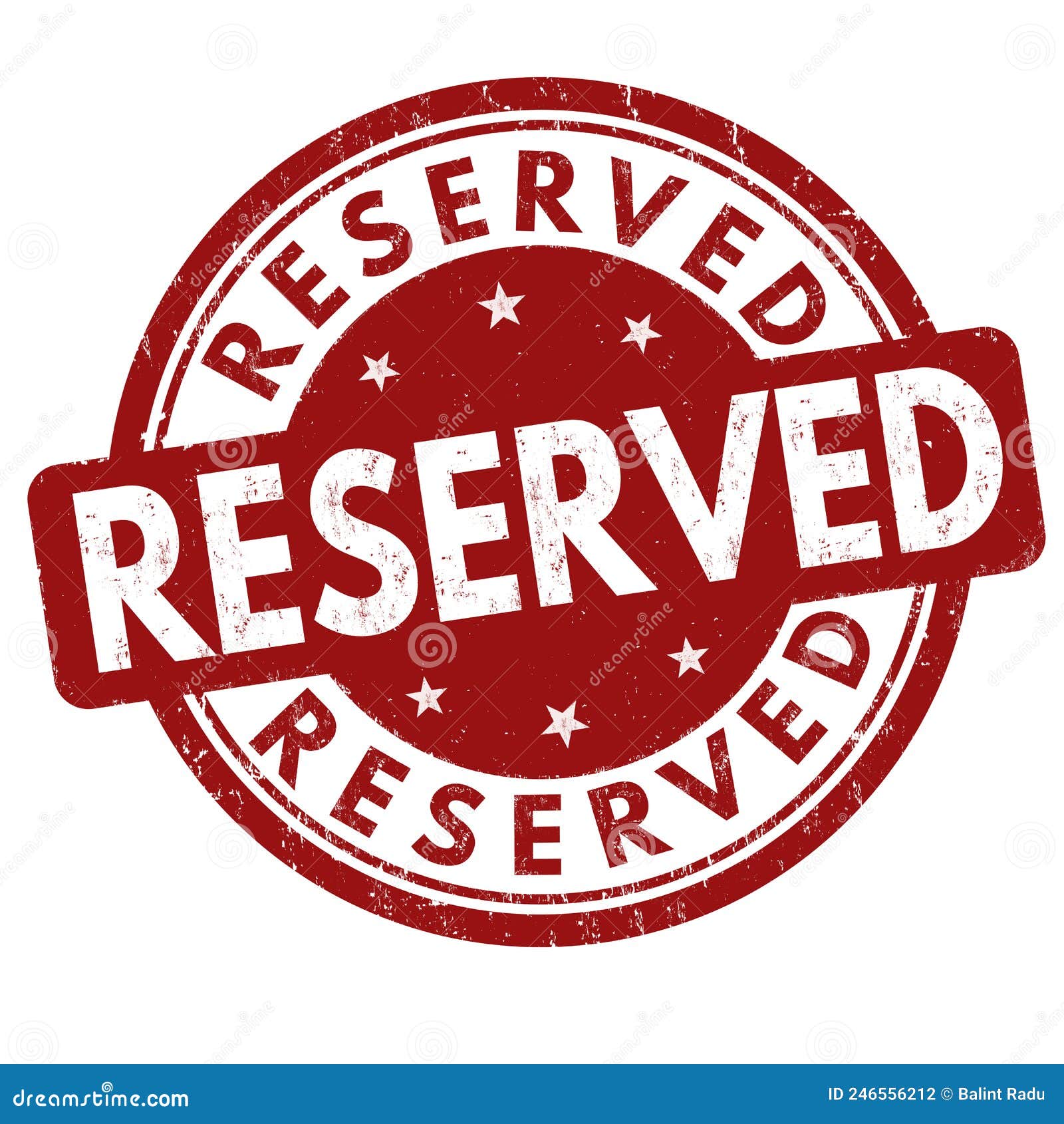 Reserved Grunge Rubber Stamp Stock Vector - Illustration of isolated ...