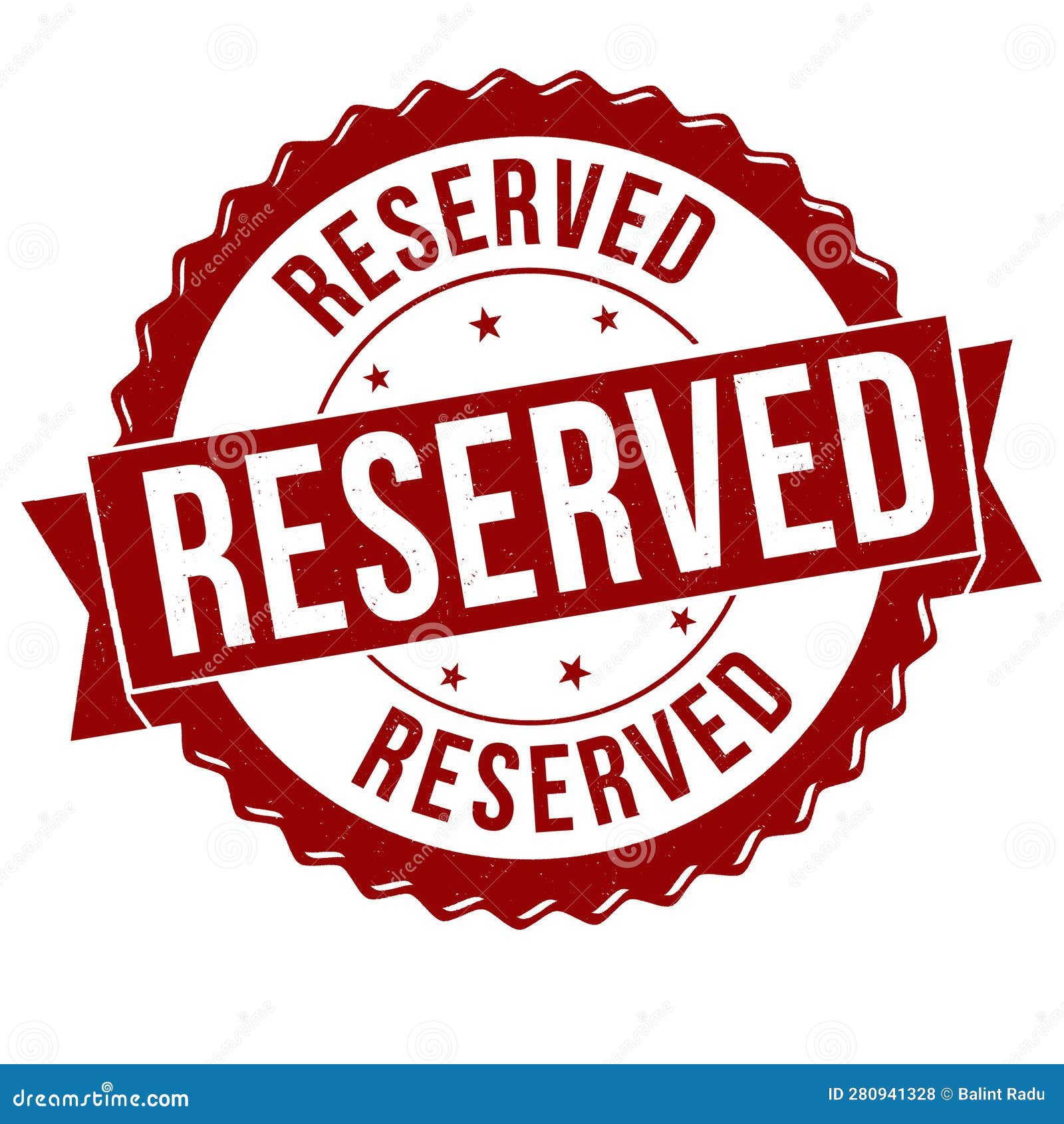 Reserved Grunge Rubber Stamp Stock Vector - Illustration of print ...