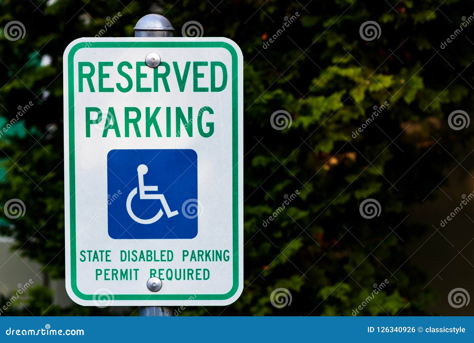 Reserved Handicapped Permit Parking only Sign Stock Photo - Image of ...