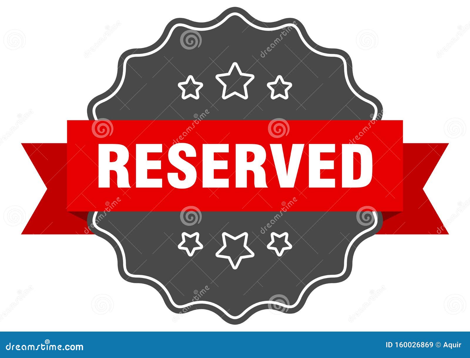 Reserved label stock vector. Illustration of medallion - 160026869