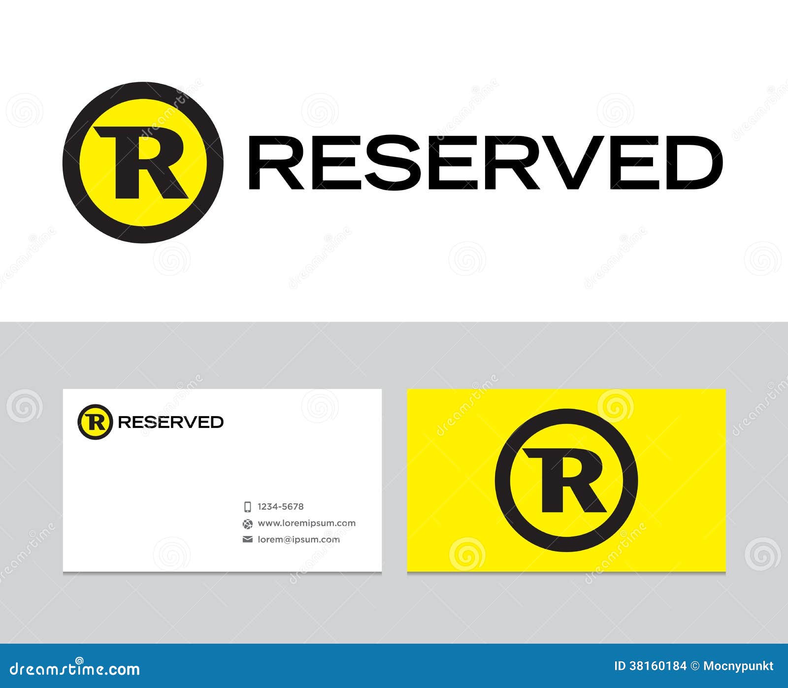 Reserved logo stock vector. Illustration of premium, simple - 38160184