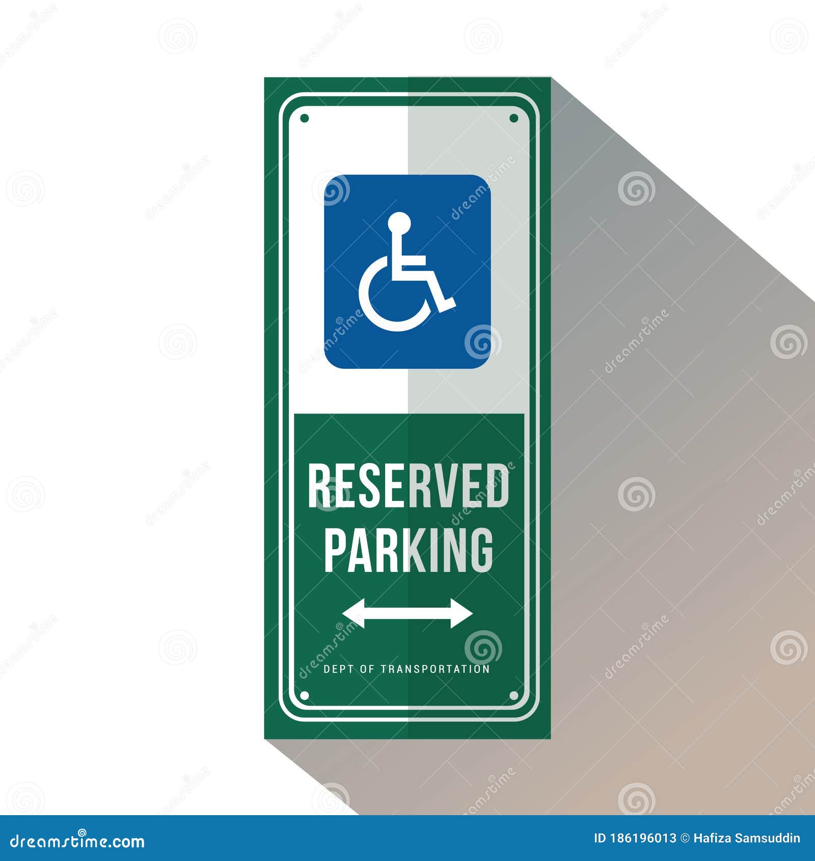 Reserved Parking for Handicapped. Vector Illustration Decorative Design ...