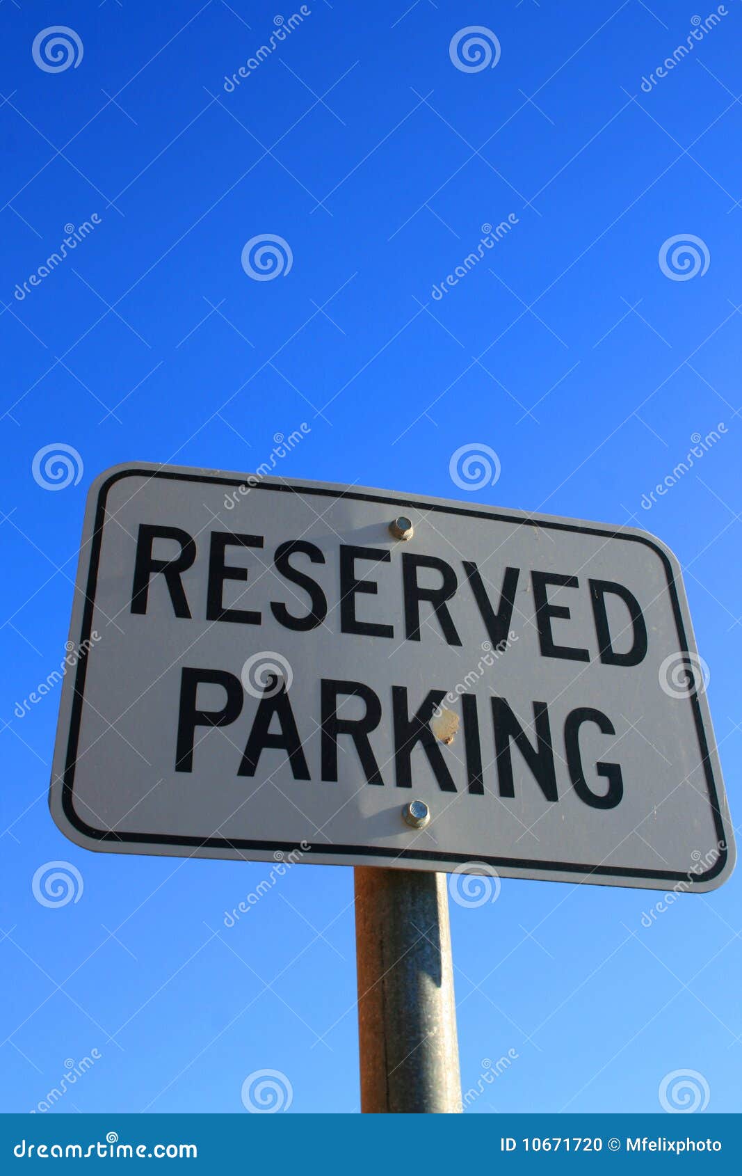 Reserved Parking Sign stock photo. Image of orange, instructions - 10671720