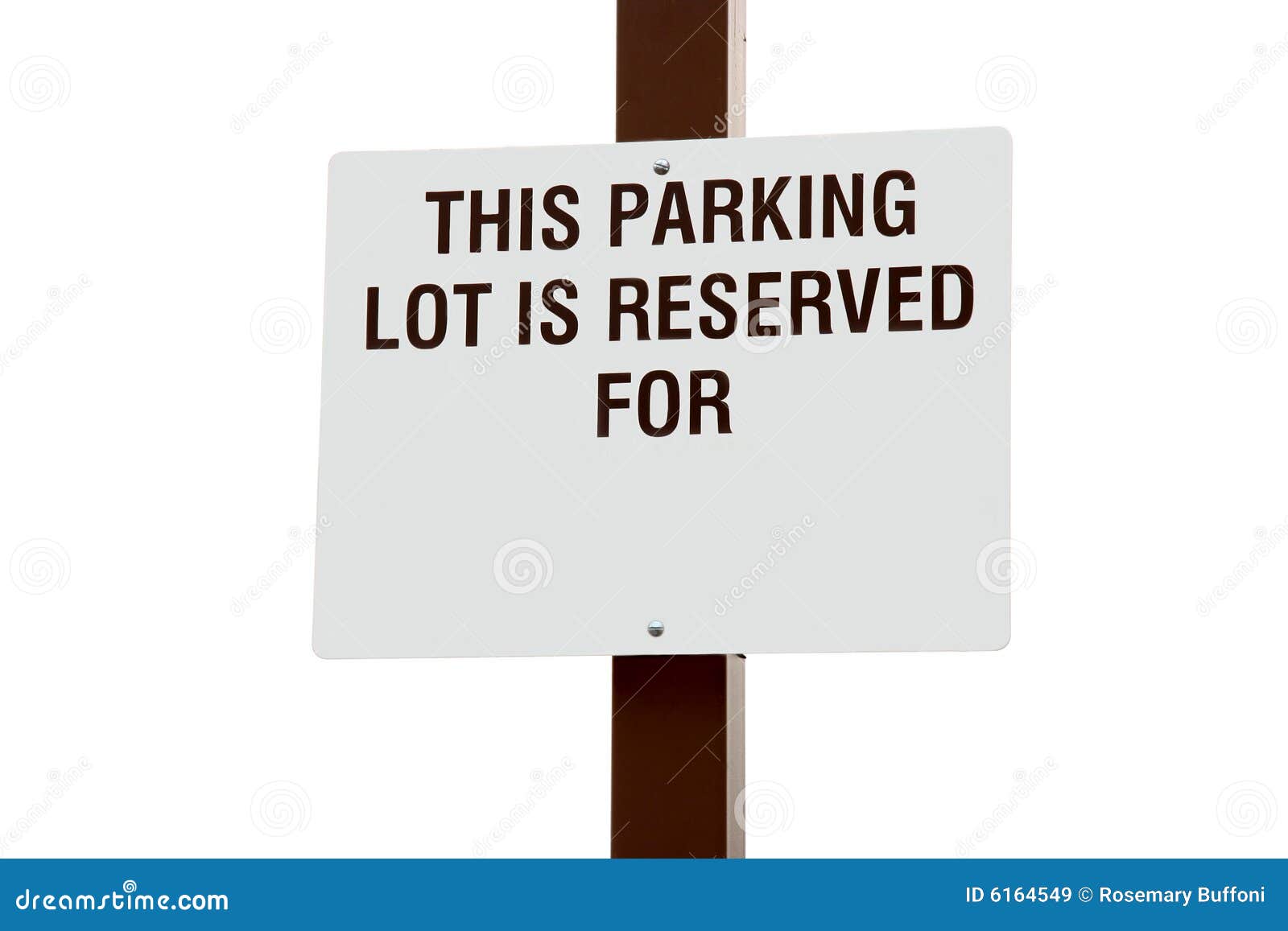 Reserved Parking Sign stock image. Image of isolated, copy - 6164549