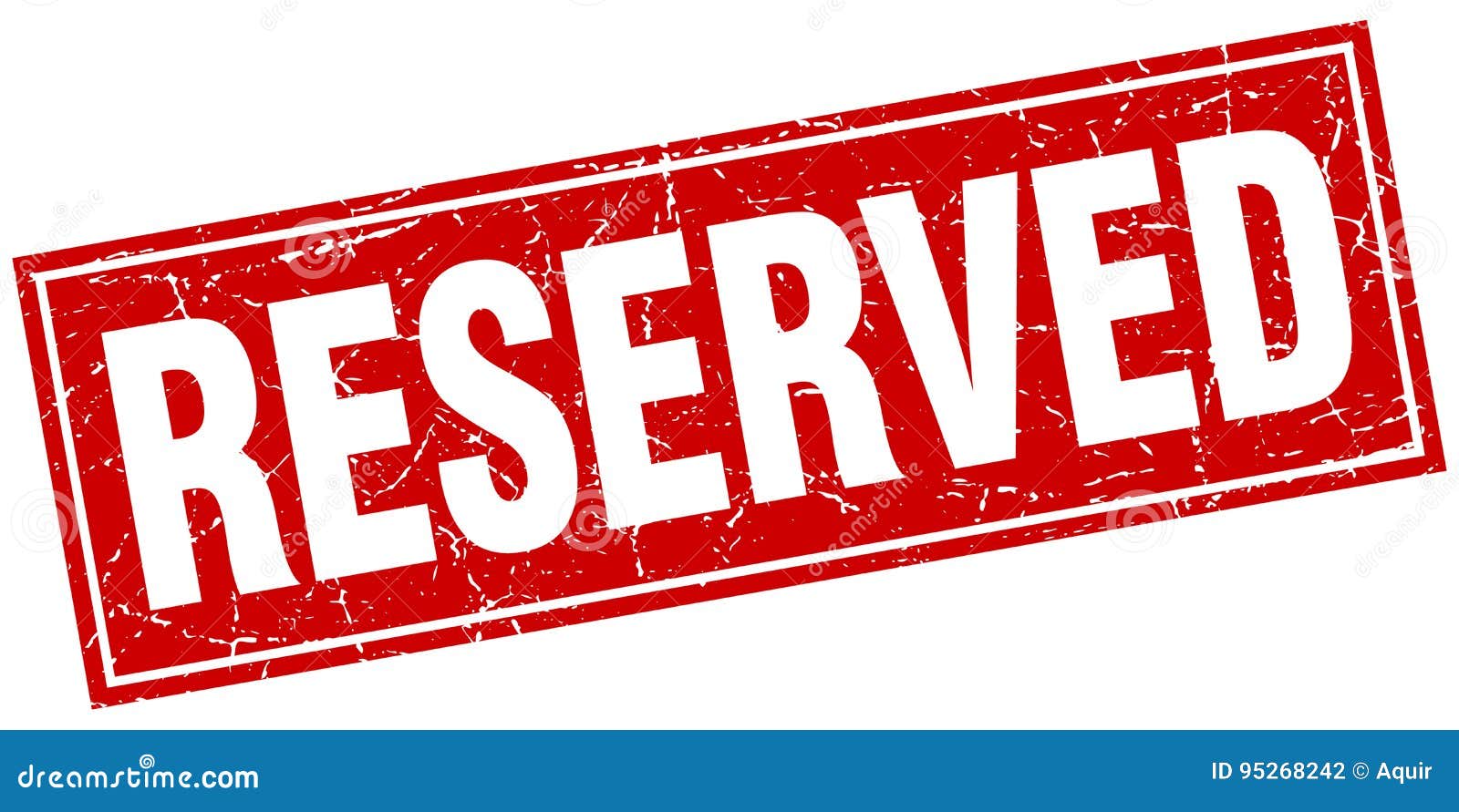 Reserved Red Square Grunge Stamp Stock Vector - Illustration of rubber ...