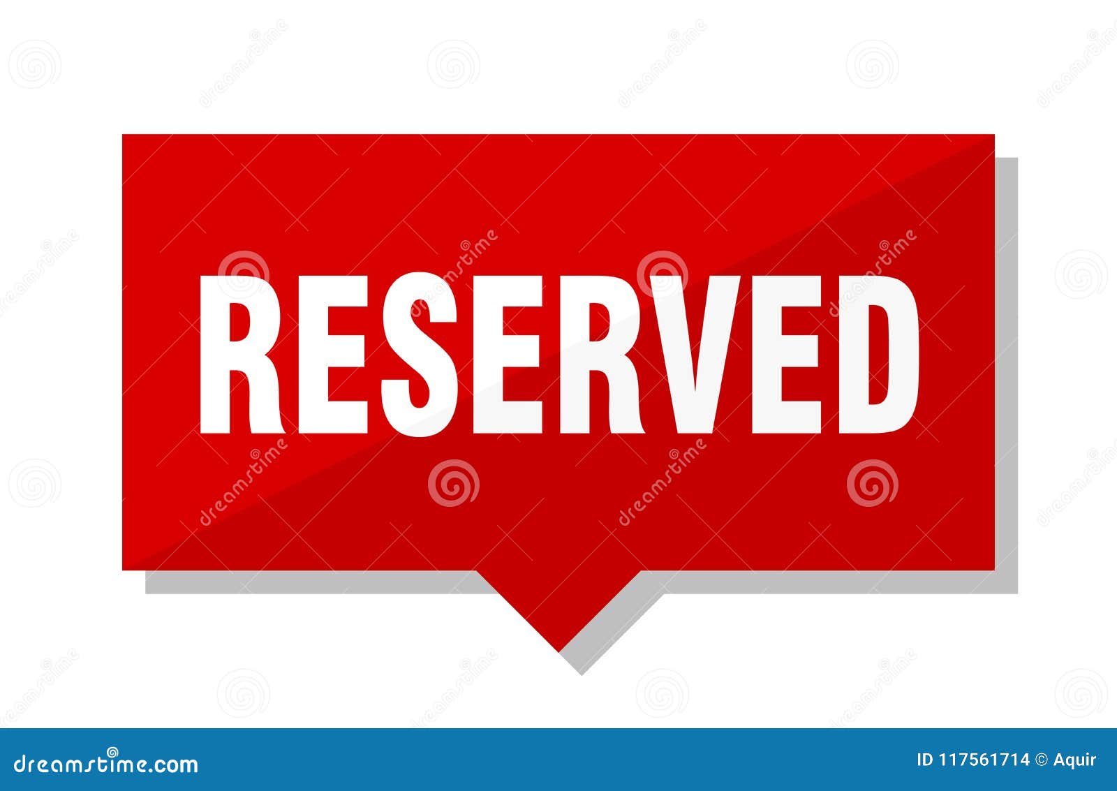 Reserved red tag stock vector. Illustration of note - 117561714