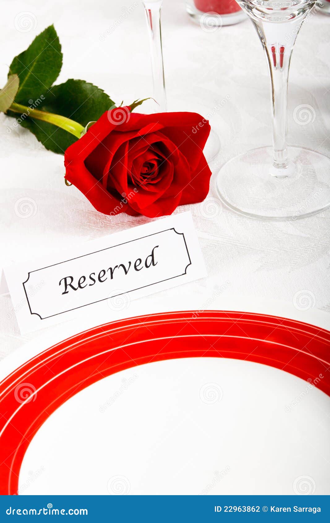 Reserved Restaurant Table stock photo. Image of elegance - 22963862