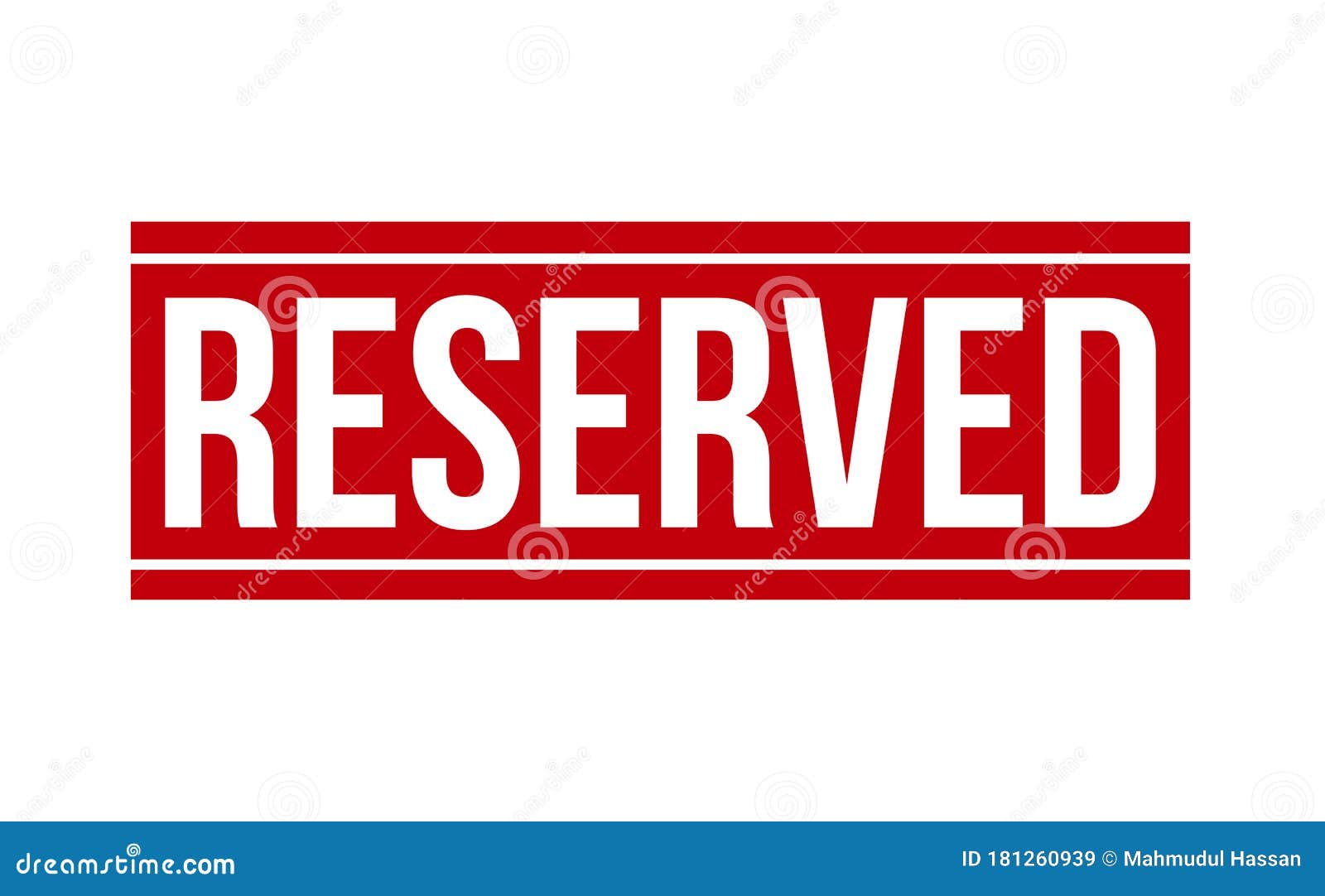 Reserved Rubber Stamp. Red Reserved Rubber Grunge Stamp Seal Vector ...