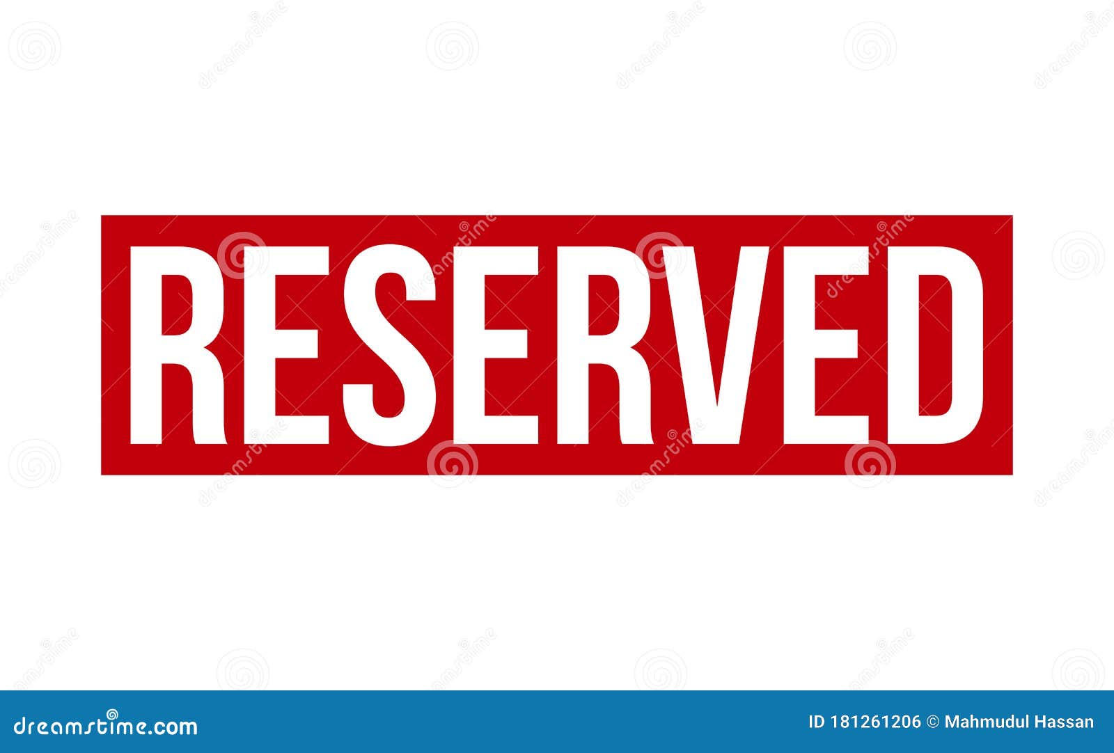 Reserved Rubber Stamp. Red Reserved Rubber Grunge Stamp Seal Vector ...