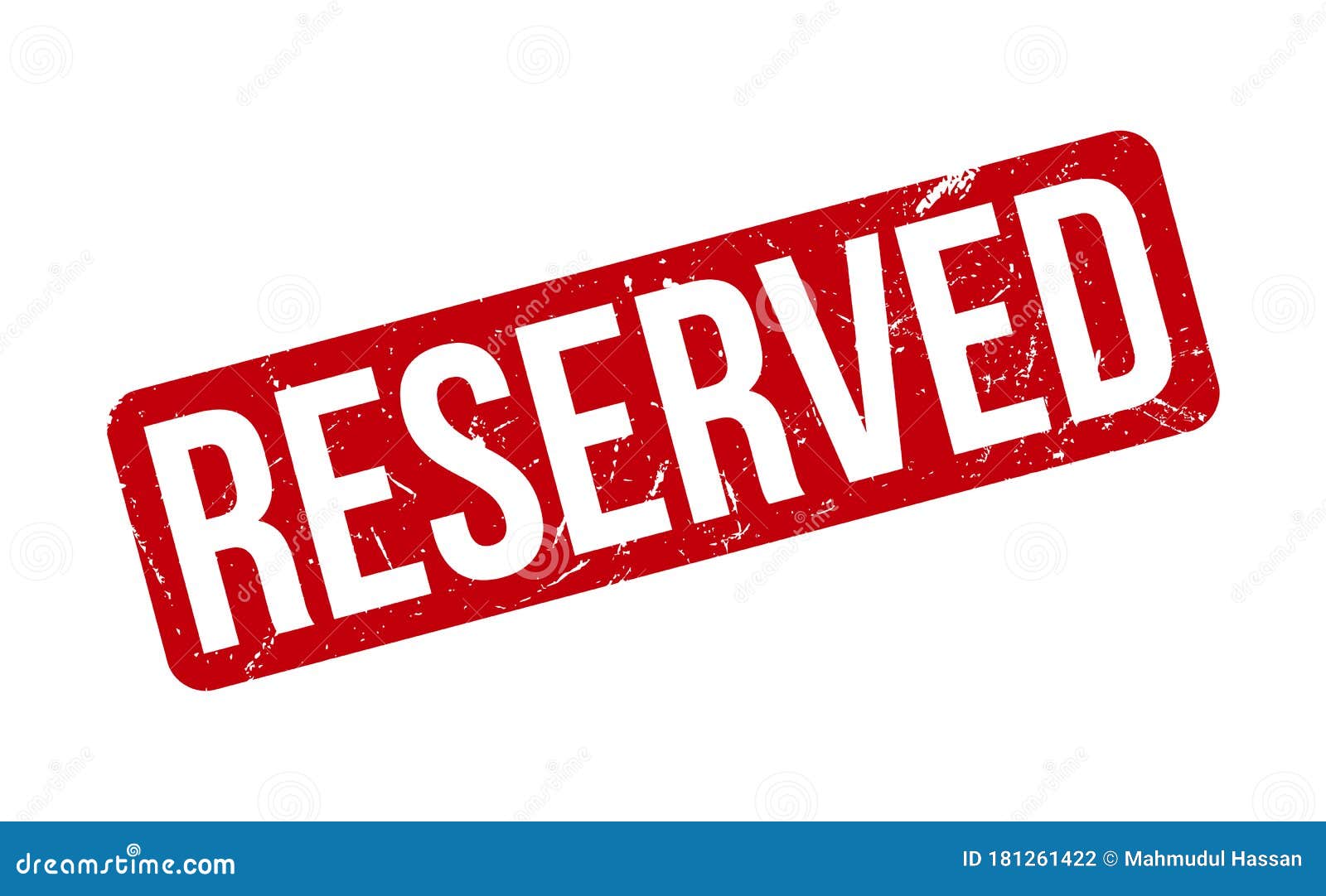 Reserved Rubber Stamp. Red Reserved Rubber Grunge Stamp Seal Vector ...