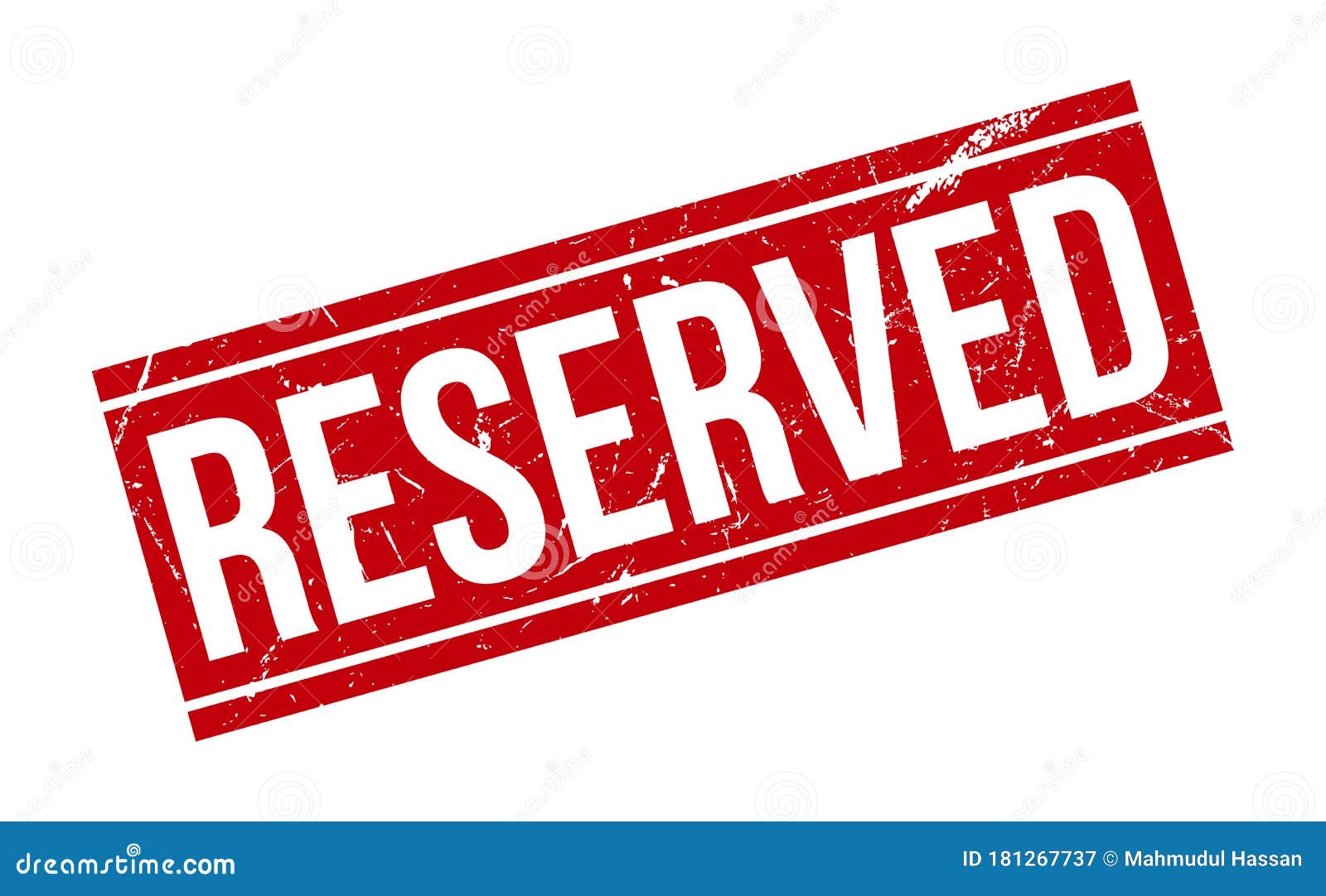 Reserved Rubber Stamp. Red Reserved Rubber Grunge Stamp Seal Vector ...