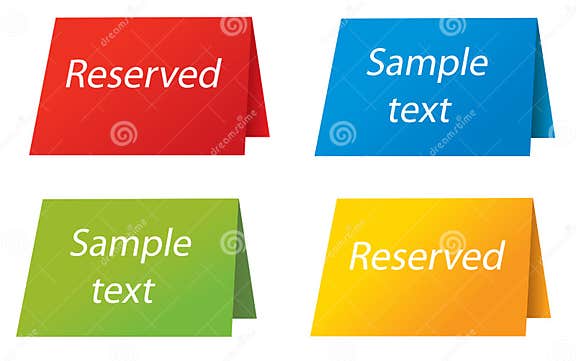 Reserved sign stock vector. Illustration of service, exhibition - 18100463