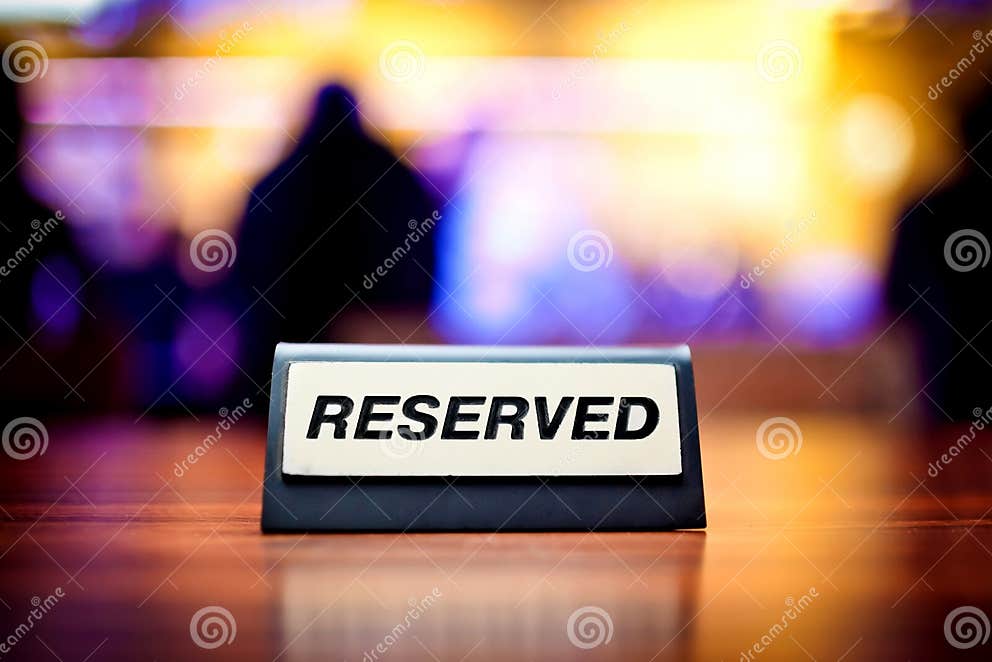 Reserved sign stock image. Image of cafe, elegance, message - 19158253