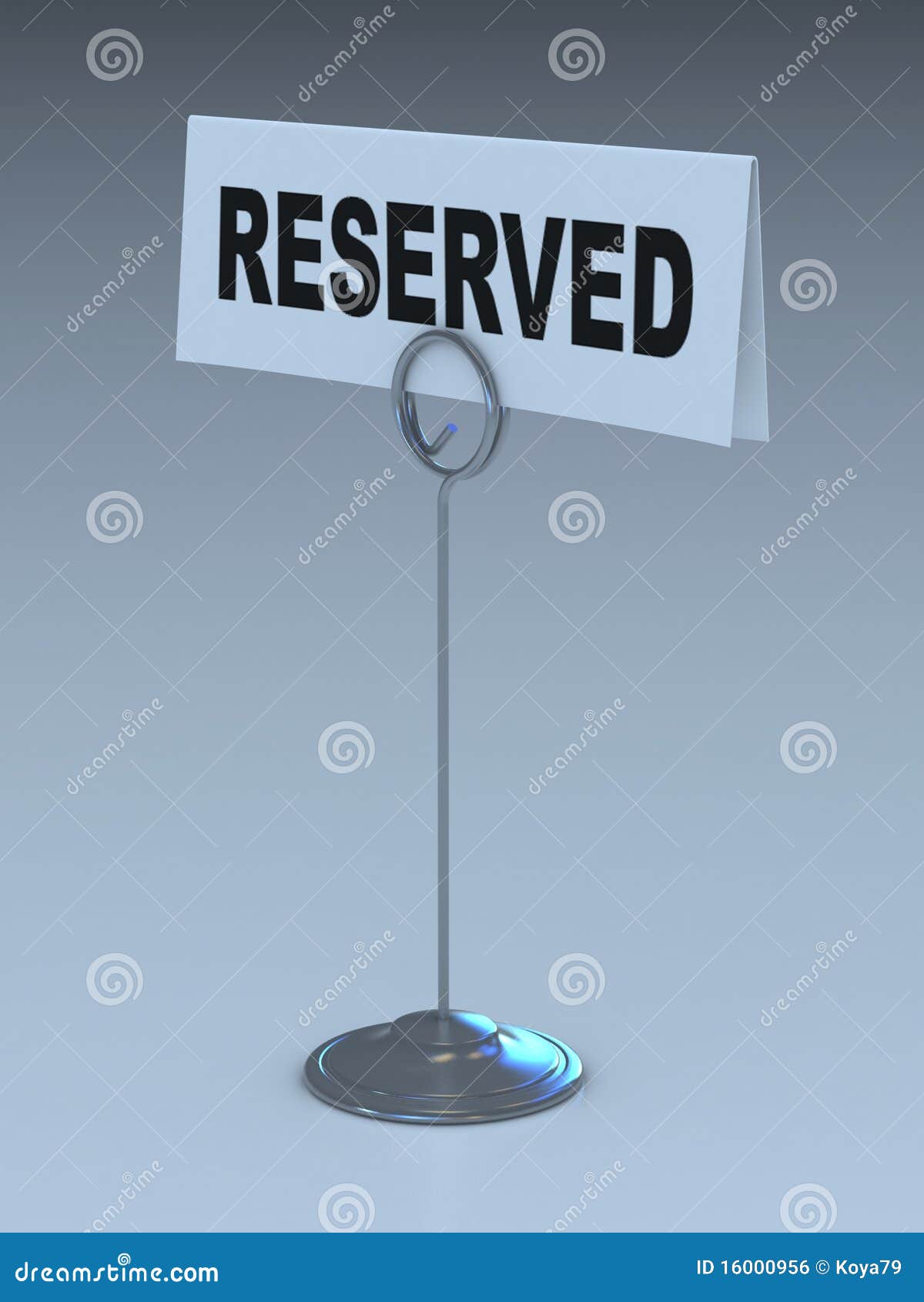 Reserved Sign 3d Illustration Stock Illustration - Illustration of ...