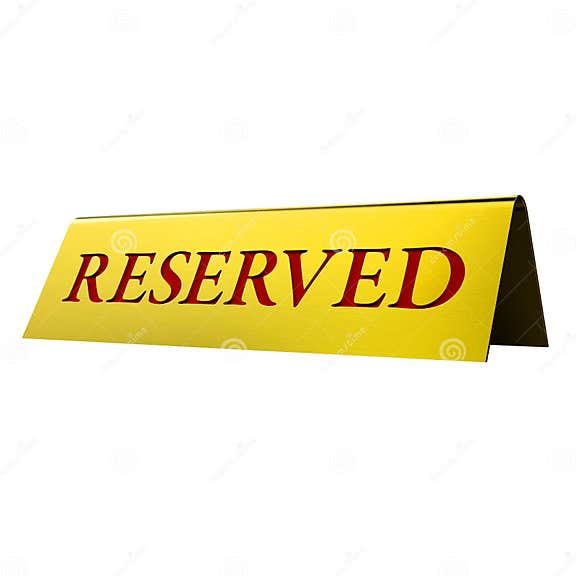 Reserved Sign stock illustration. Illustration of brushed - 7461971