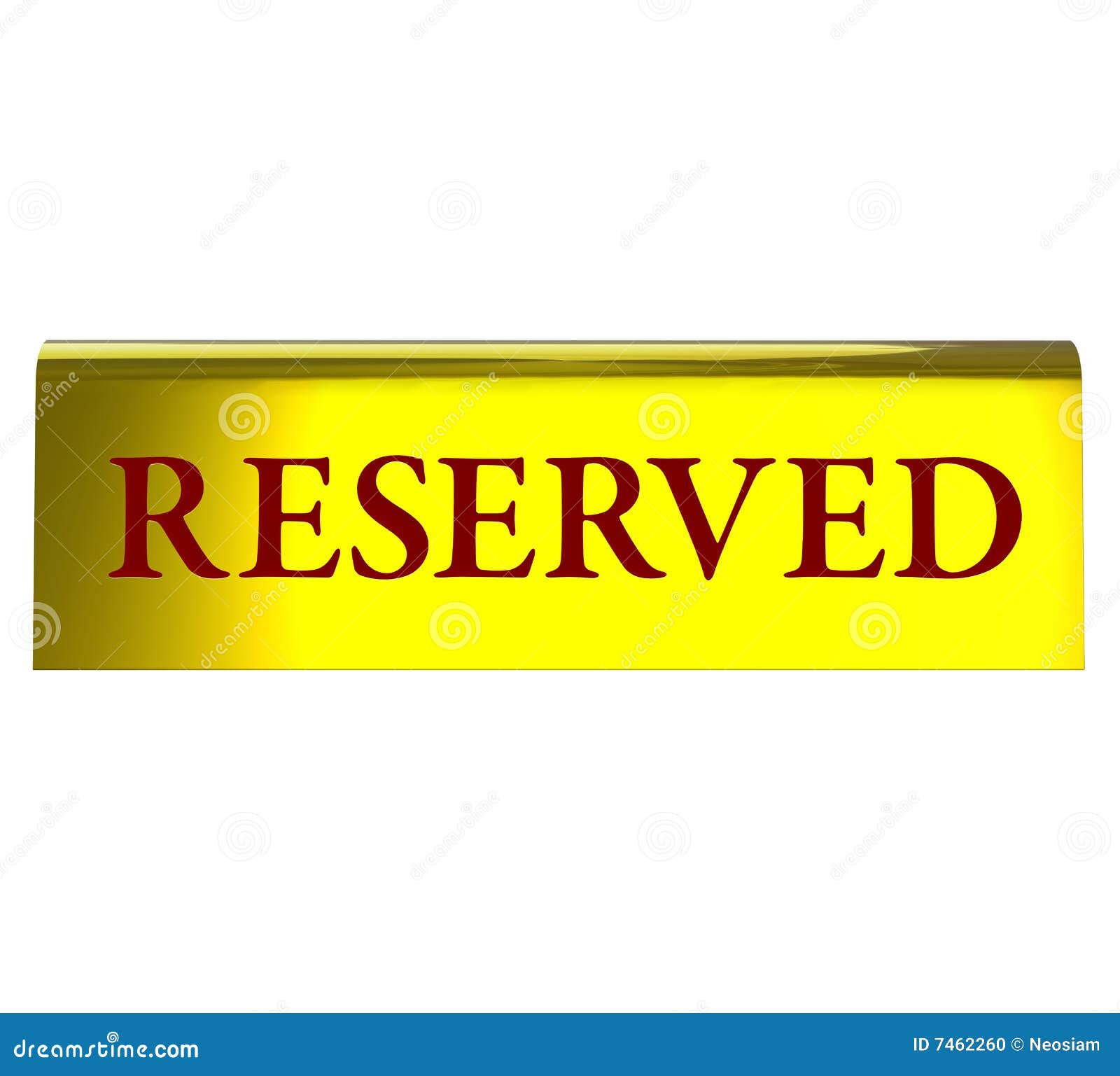 Reserved Sign On The Table In Restaurant. Cartoon Vector Illustration ...