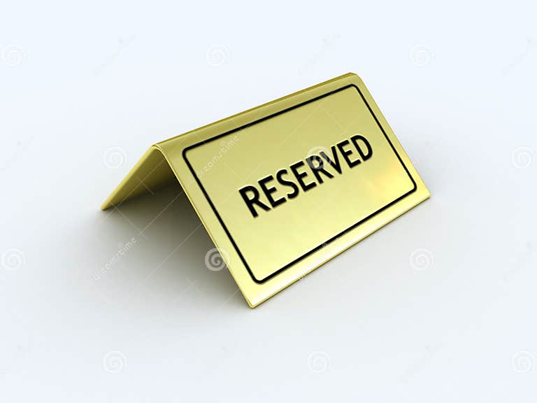 Reserved Sign stock illustration. Illustration of book - 802380