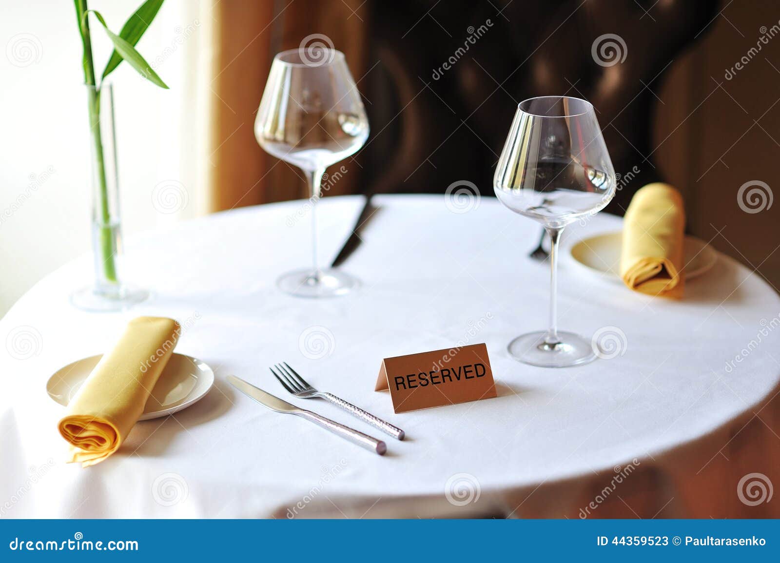 Reserved Sign on a Restaurant Table Stock Image - Image of sunlight ...