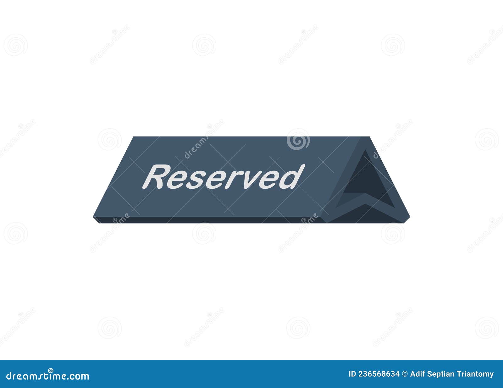 Reserved Sign. Simple Flat Illustration. Stock Vector - Illustration of ...