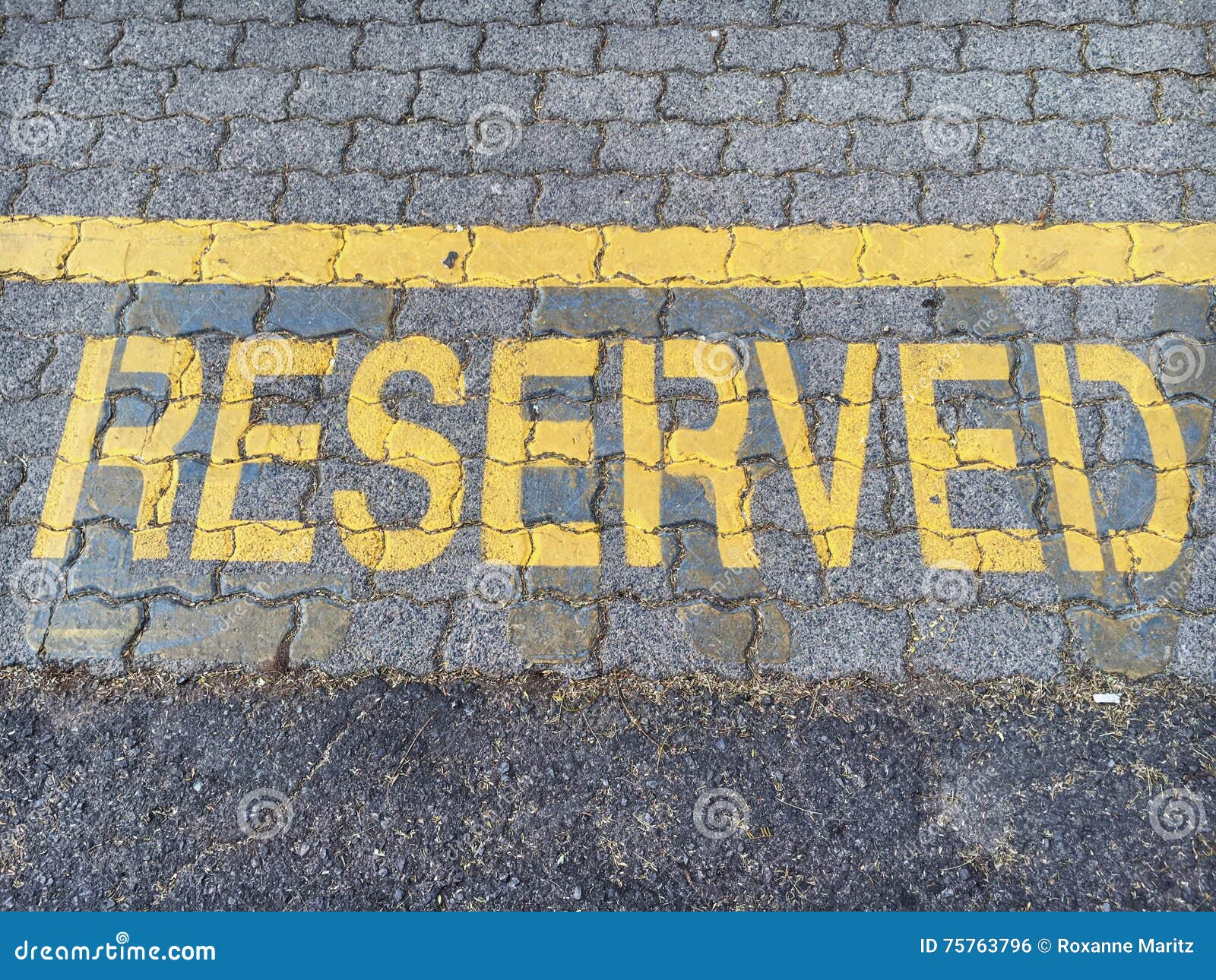 Reserved sign stock photo. Image of notice, painted, reserved - 75763796