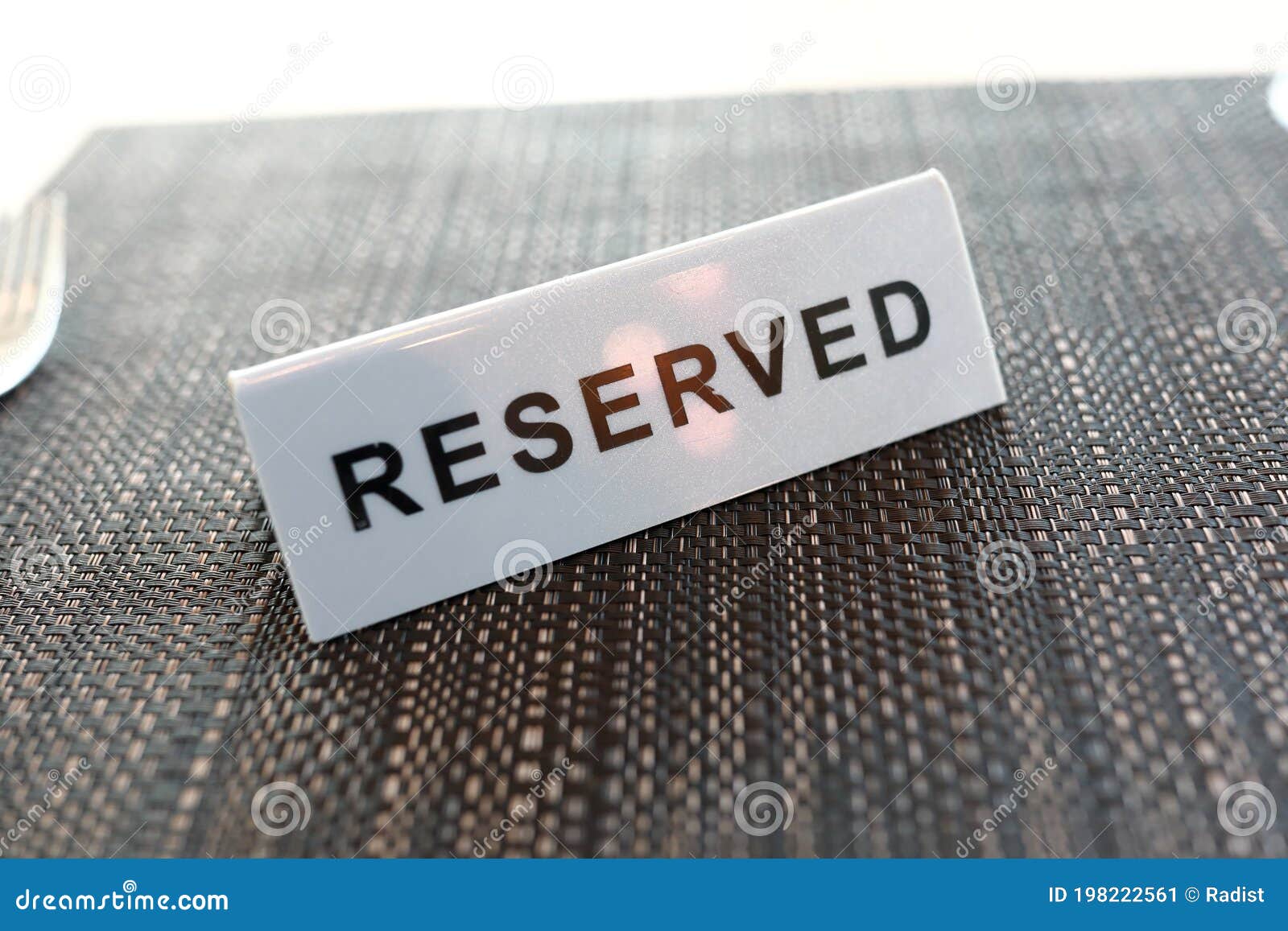 Reserved sign on table stock image. Image of exclusive - 198222561