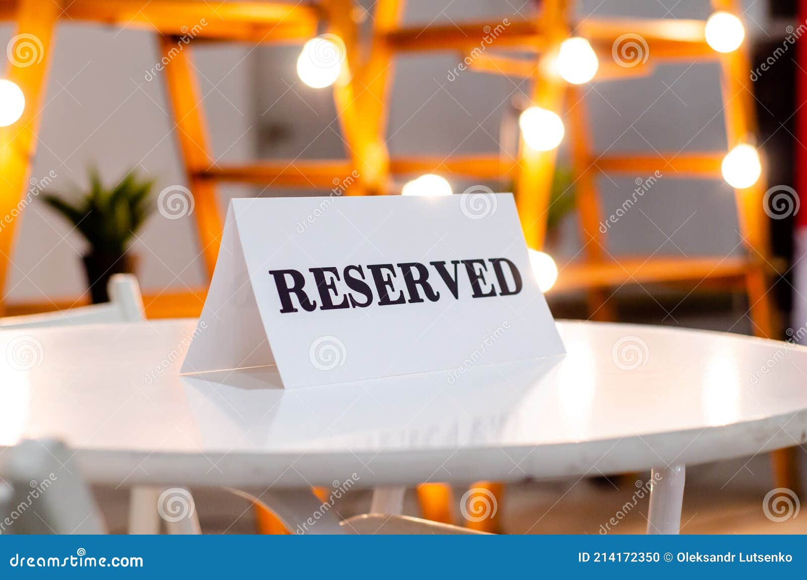 Reserved Sign on a Table in Restaurant Stock Photo - Image of cafe ...
