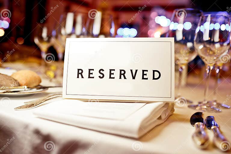 Reserved sign stock image. Image of bokeh, reflection - 35529005