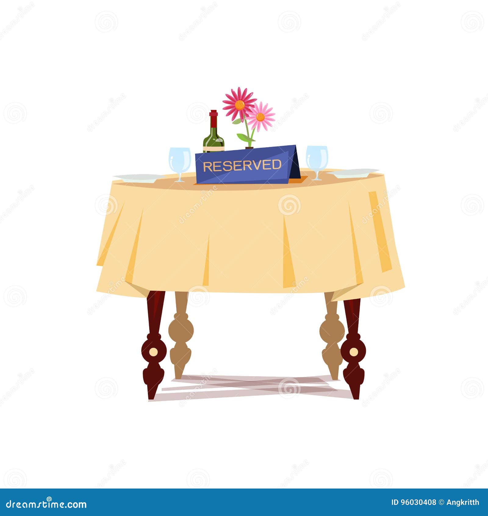 Reserved Sign on the Table in Restaurant. Reserved Table Concept Stock ...