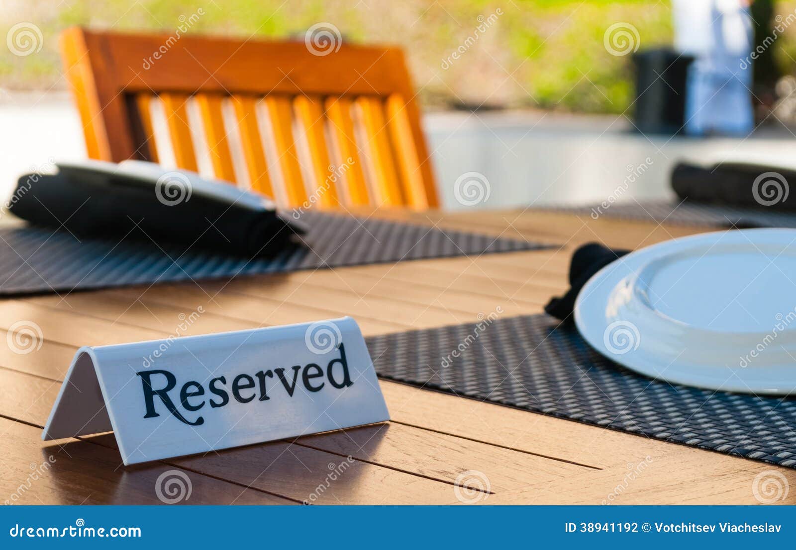 Reserved sign on a table stock photo. Image of reserve - 38941192