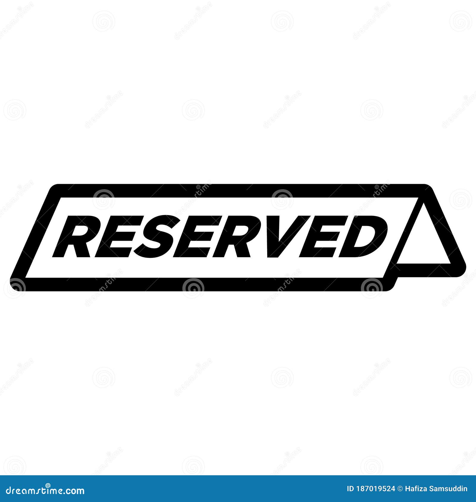 Reserved Sign. Vector Illustration Decorative Design Stock Vector ...