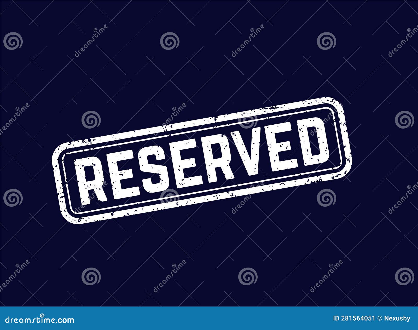 Reserved Sign, Vector Stamp Design Stock Vector - Illustration of label ...