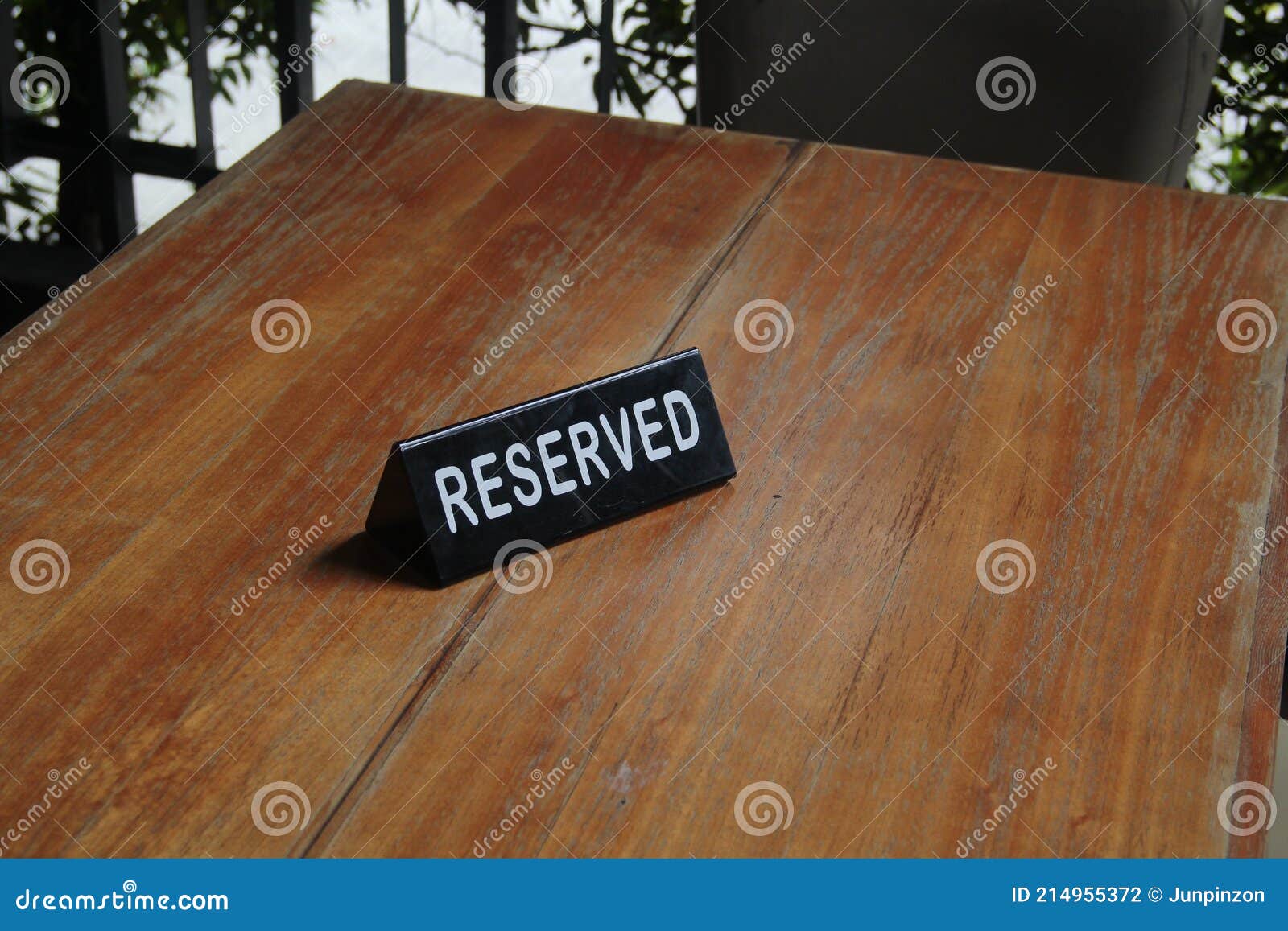 Reserved Signage on a Table at a Restaurant Stock Photo - Image of ...