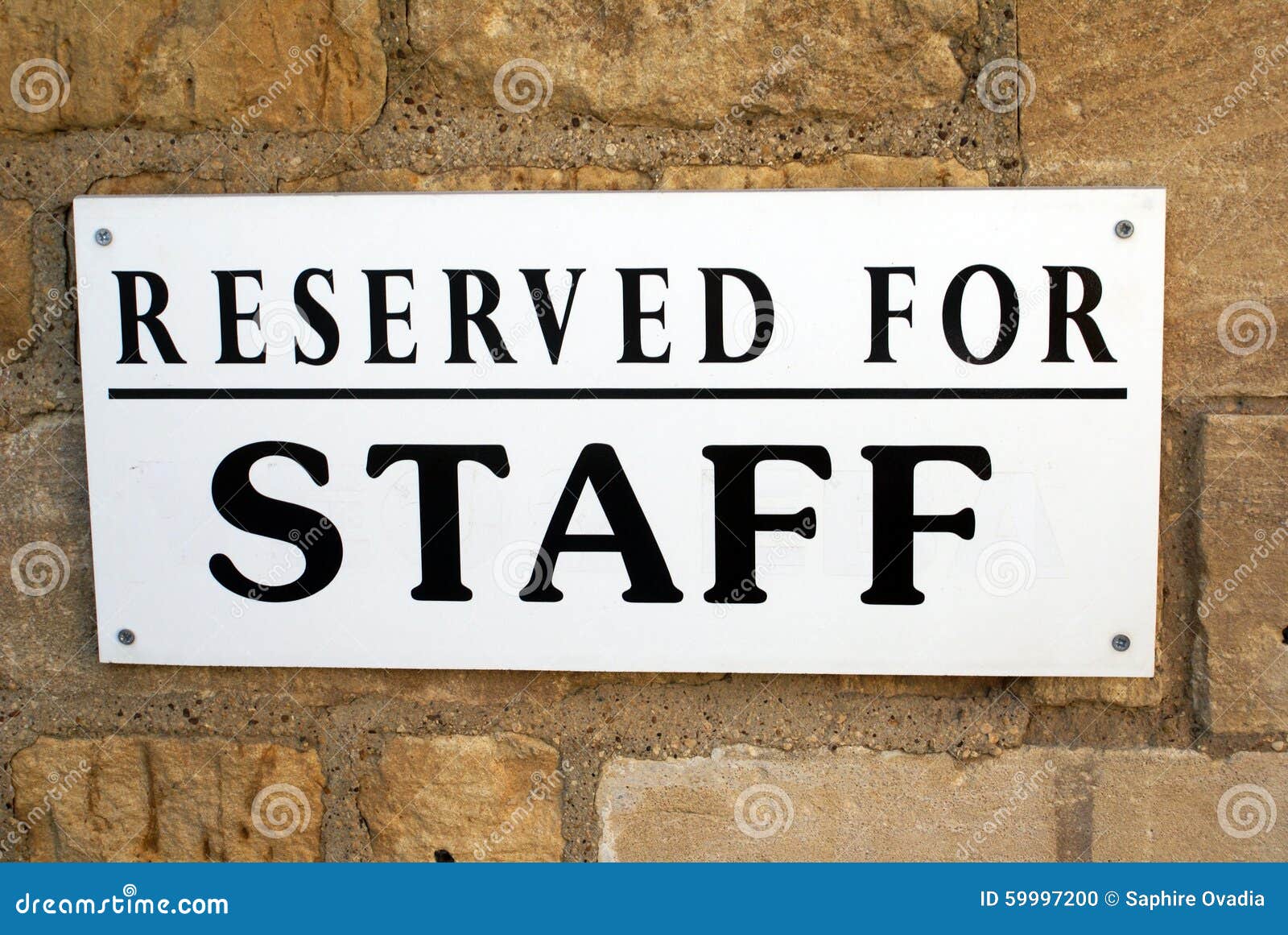 Reserved for staff sign stock photo. Image of power, private - 59997200