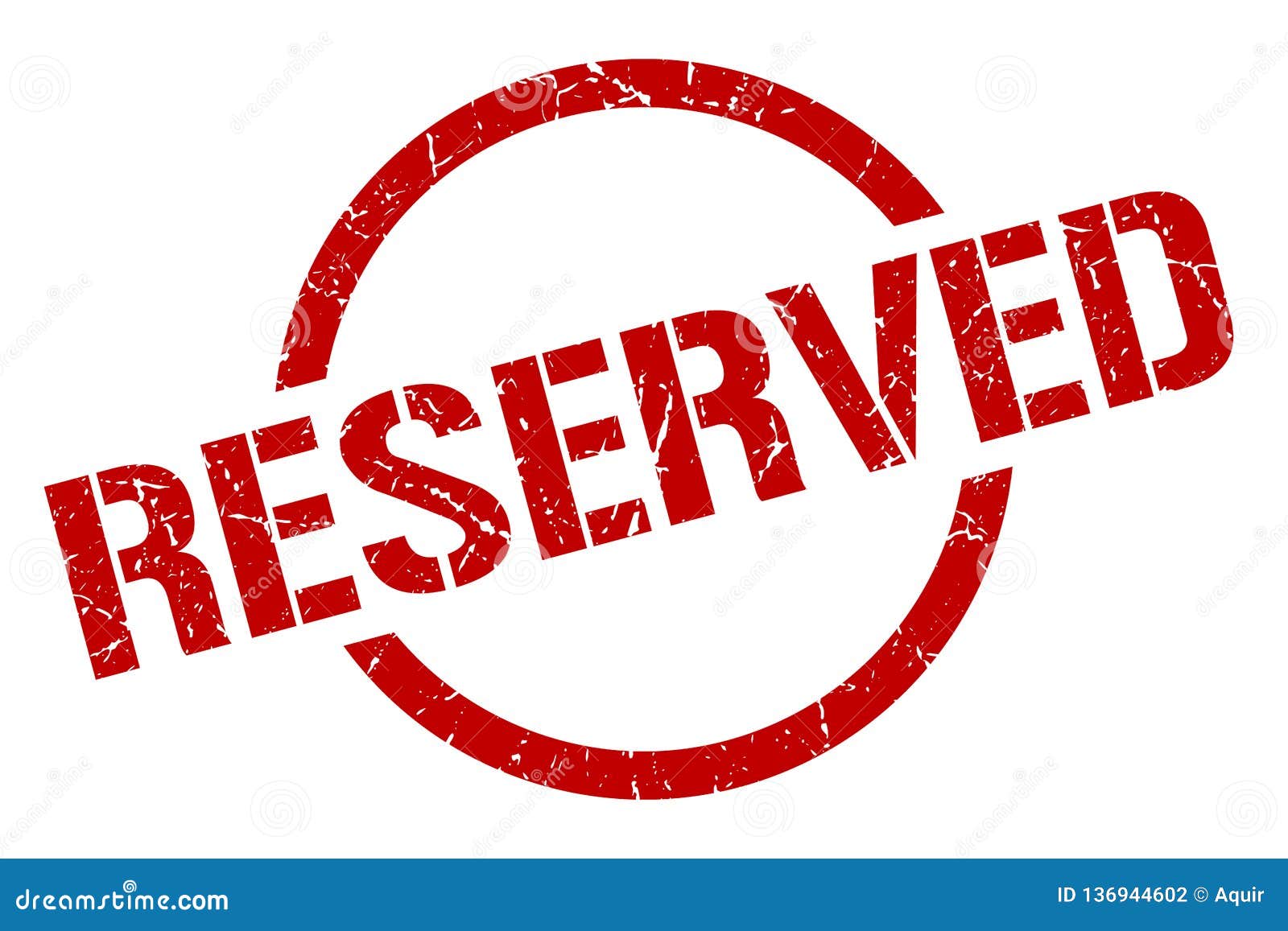 Reserved stamp stock vector. Illustration of sticker - 136944602