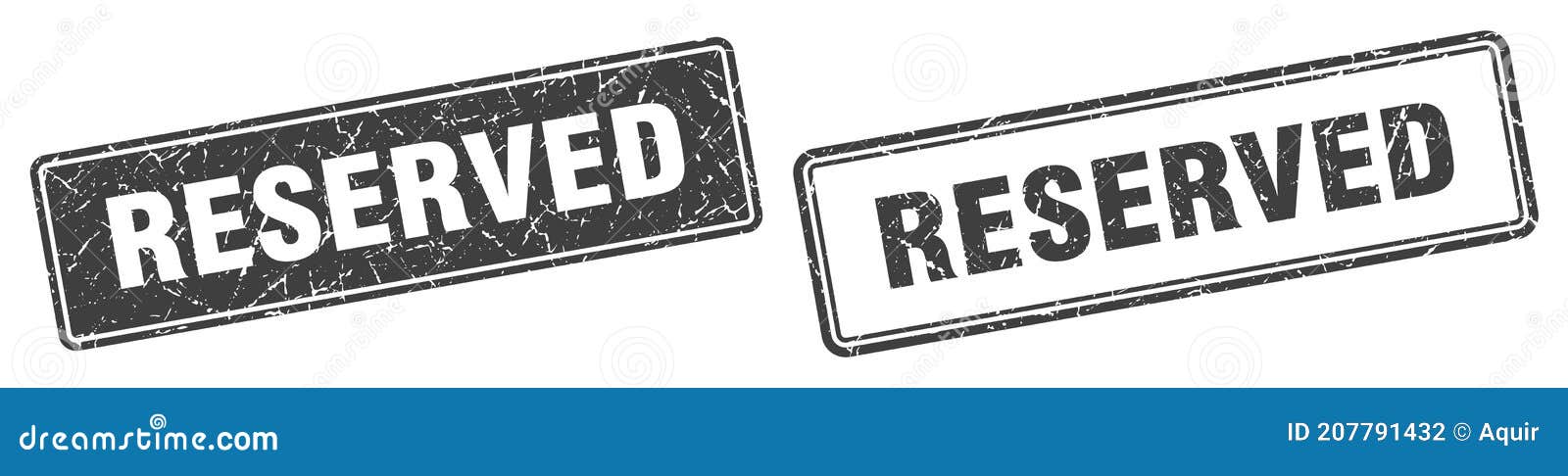 Reserved Stamp Set. Reserved Square Grunge Sign Stock Vector ...