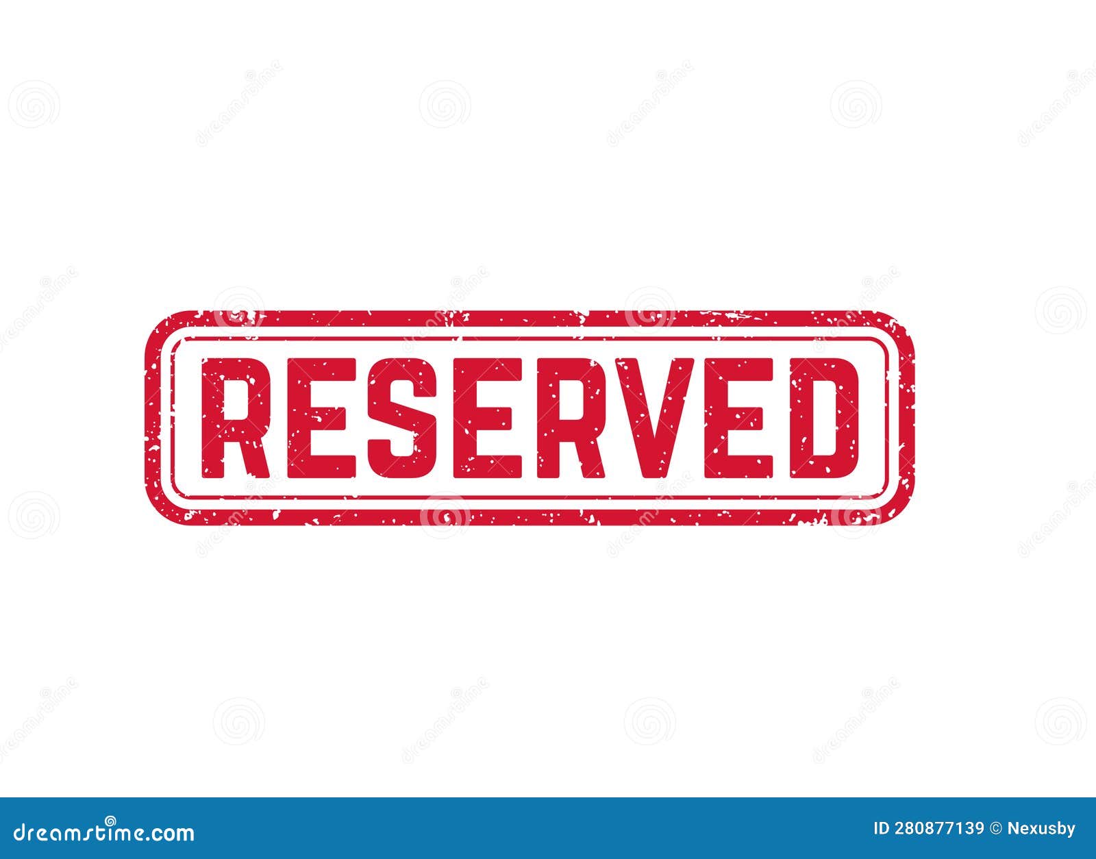 Reserved Stamp on White, Vector Stock Vector - Illustration of vector ...