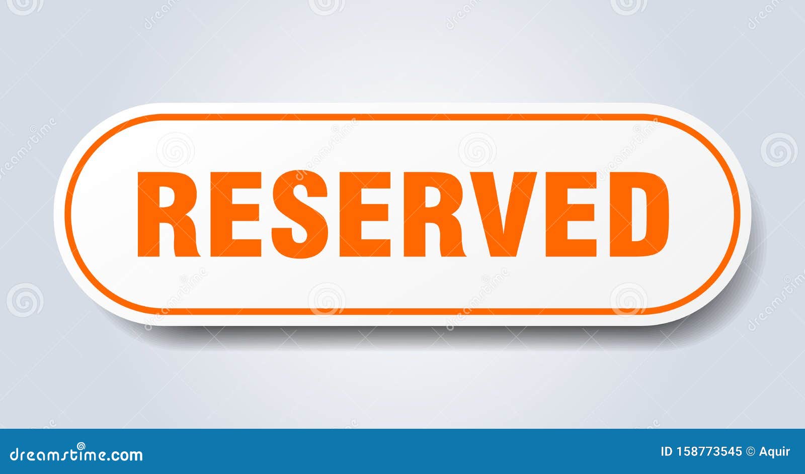Reserved sticker. stock vector. Illustration of reserve - 158773545