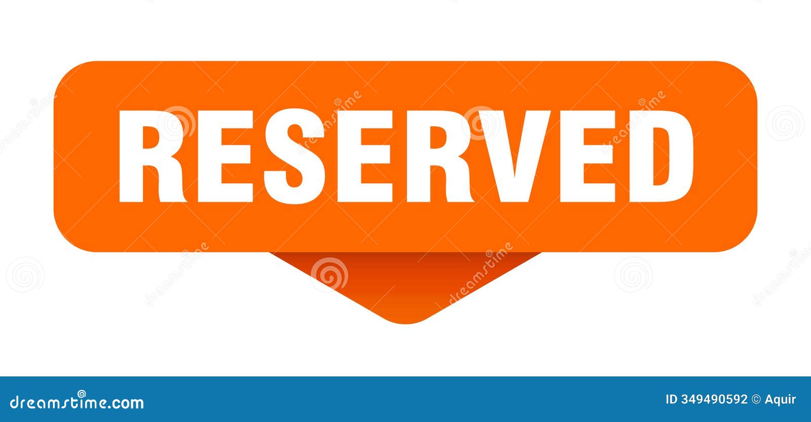 Reserved Sticker. Reserved Sign on Transparent Background Stock Vector ...