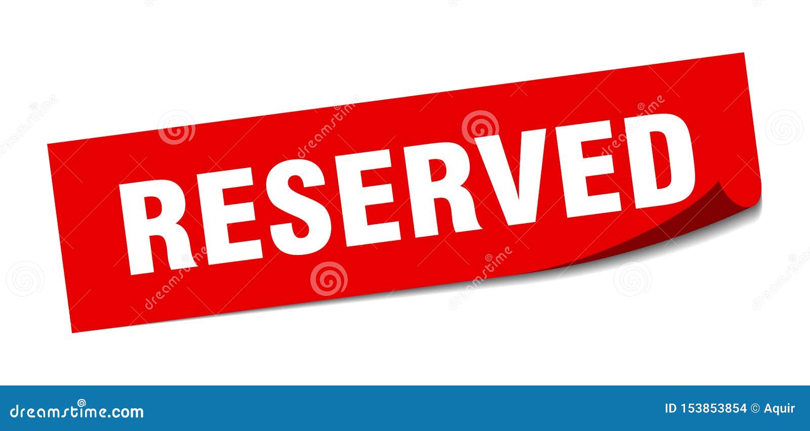 Reserved sticker. stock vector. Illustration of emblem - 153853854