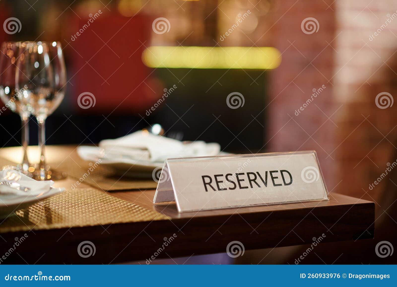 Reserved Table sign stock photo. Image of dish, gourmet - 260933976